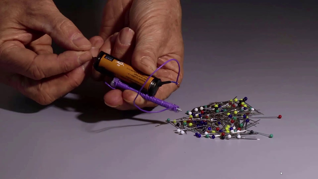 Elektromagnetismus Experiment: Elektromagnet aus Nagel, Kabel und ...
