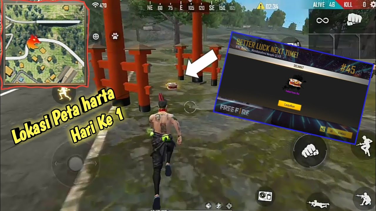 Lokasi Peta Harta Hari ke 1 ||Garena Free Fire - YouTube