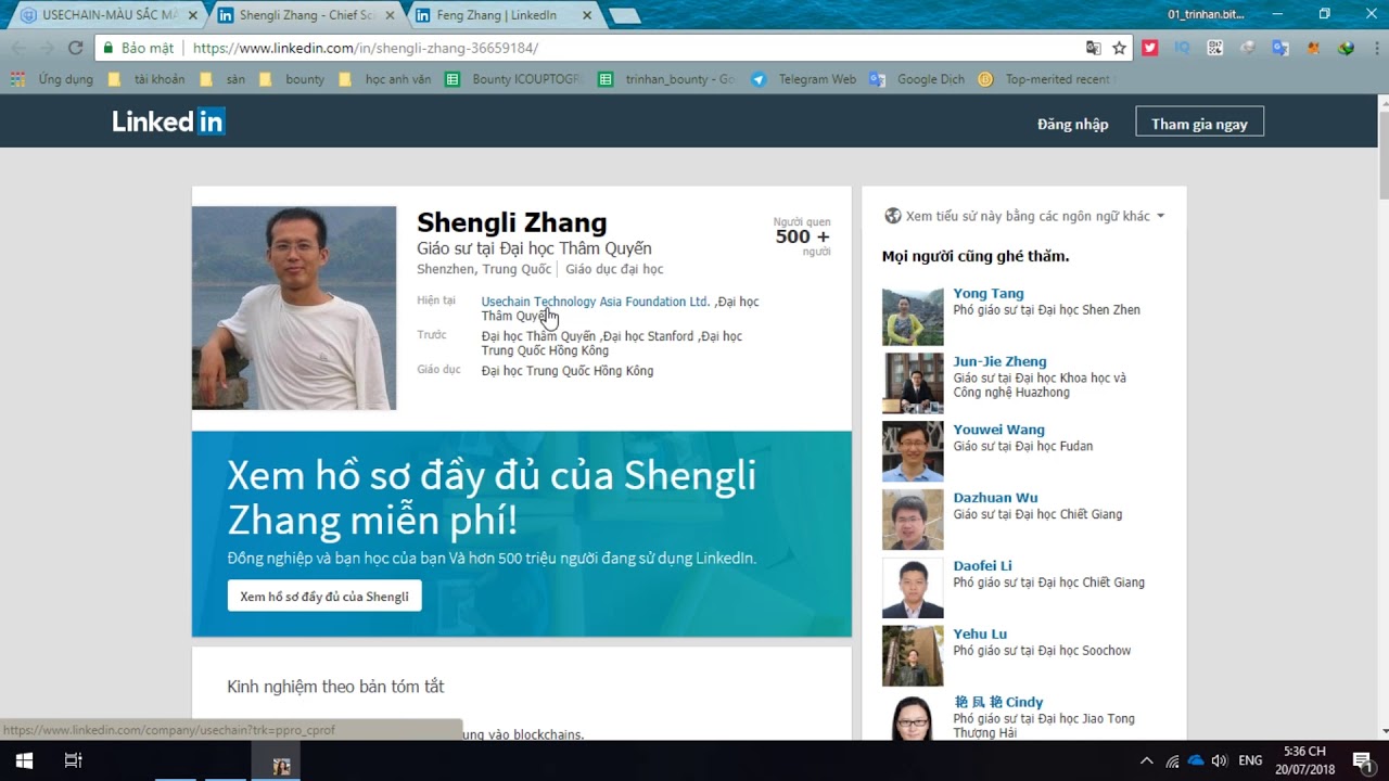 Usechain week 1 _Đánh giá về Henry CAO, Baohong SUN, Shengli ZHANG ...