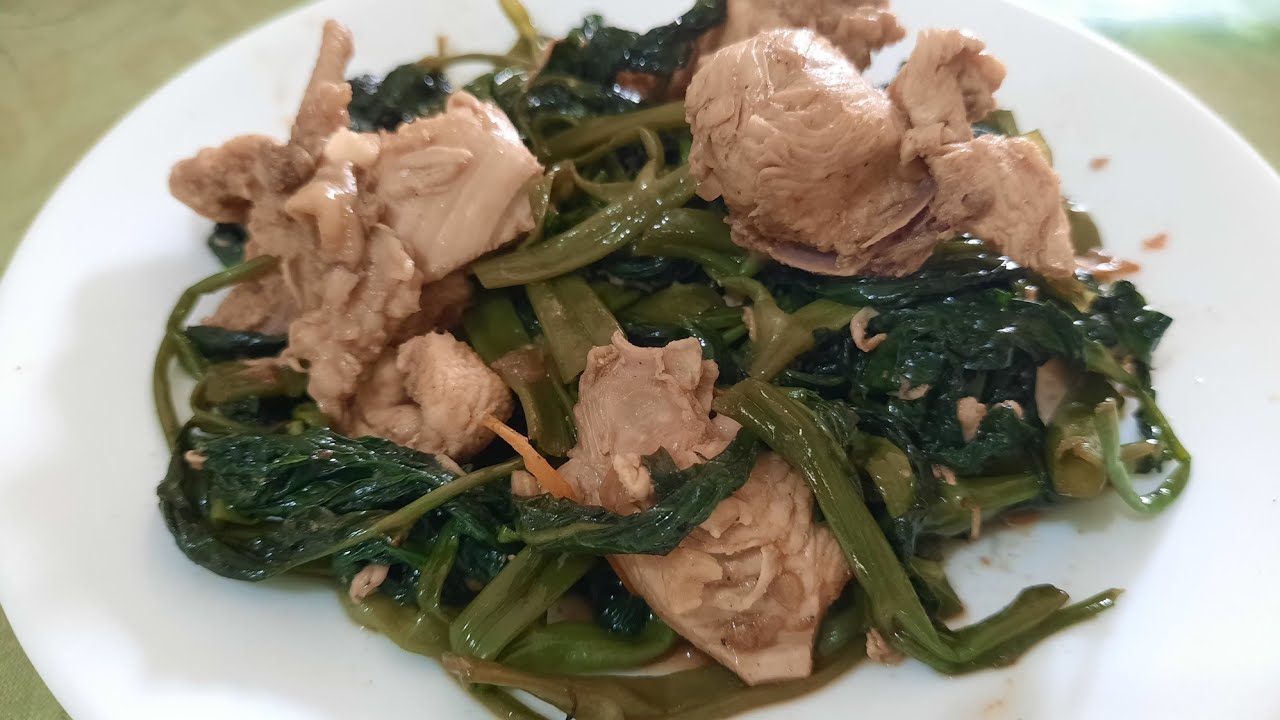 Ginisang Manok w/ Kangkong my own version , How to cook tara @Aries ...