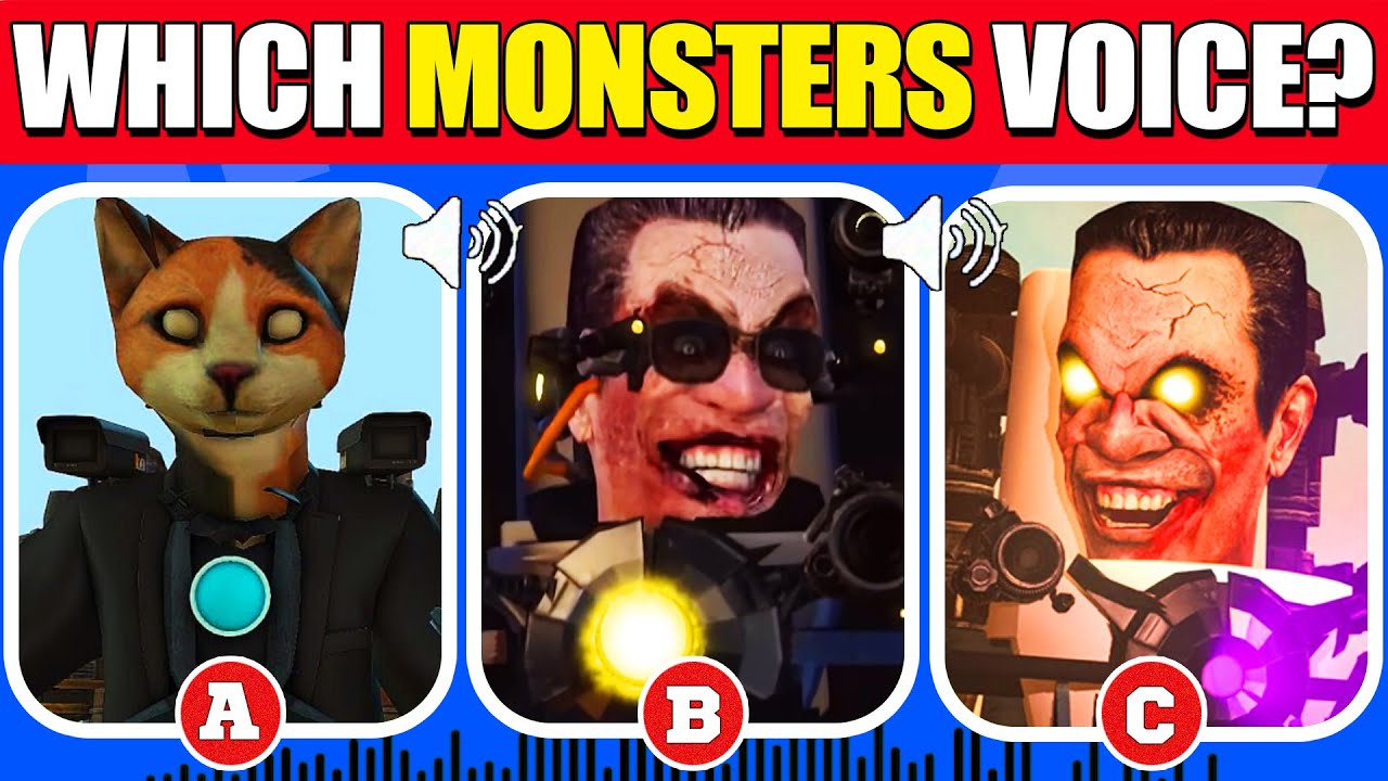 GUESS the MONSTERS VOICE - Giant G-MAN TOILET, Titan Catman - YouTube