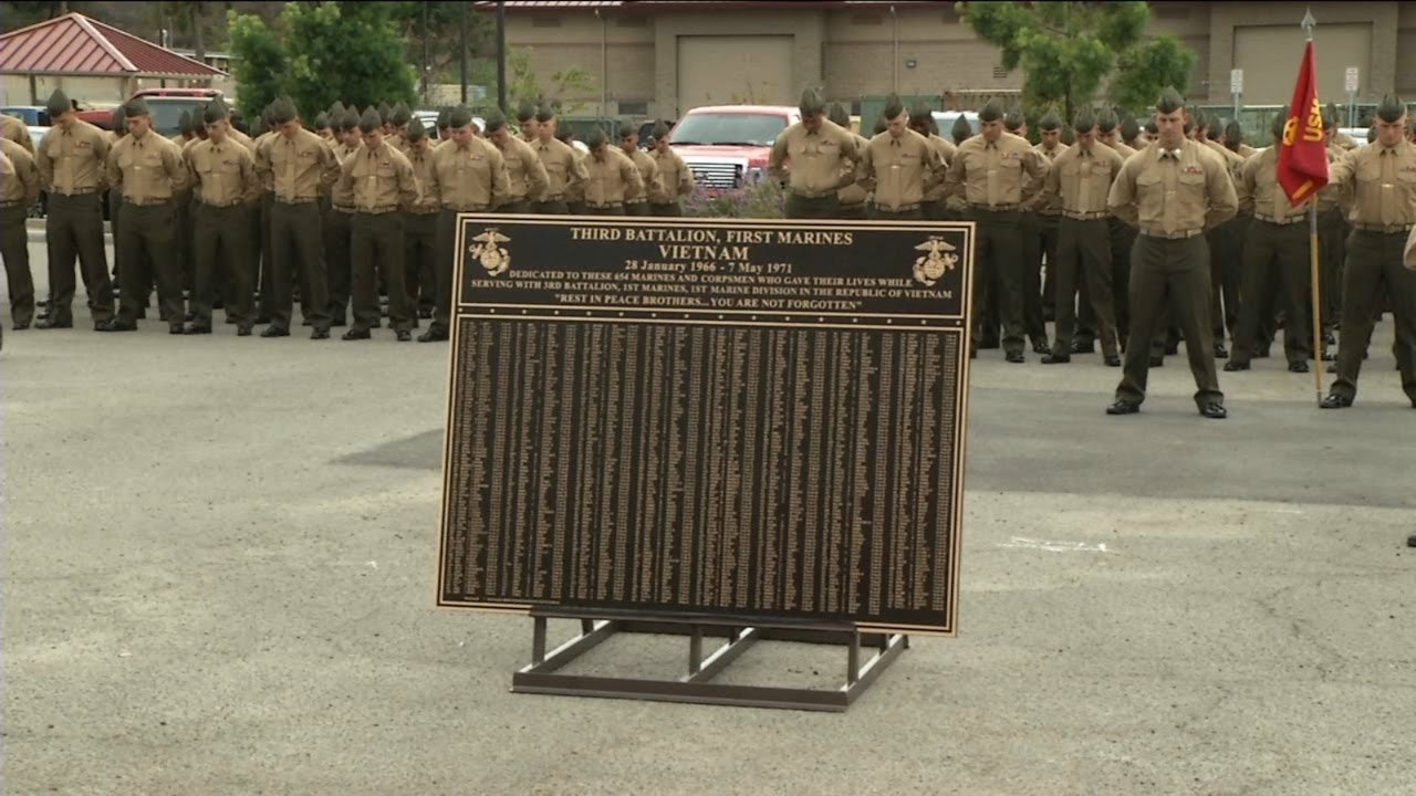 Vietnam War Memorial Dedication At Camp Pendleton - YouTube