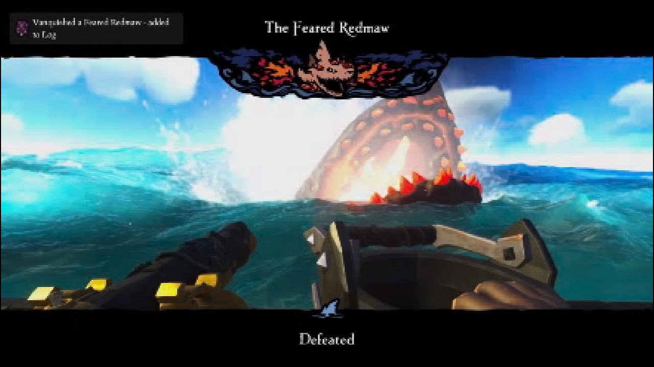 Sea of Thieves - Feared Redmaw Solo Sloop Kill #2 - YouTube