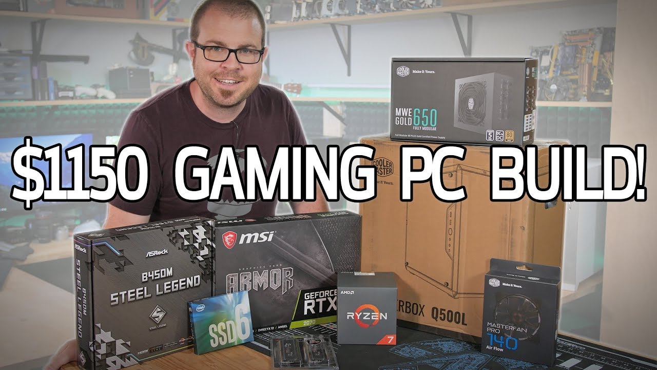 Building a $1150 Gaming PC in the Cooler Master Q500L! - YouTube