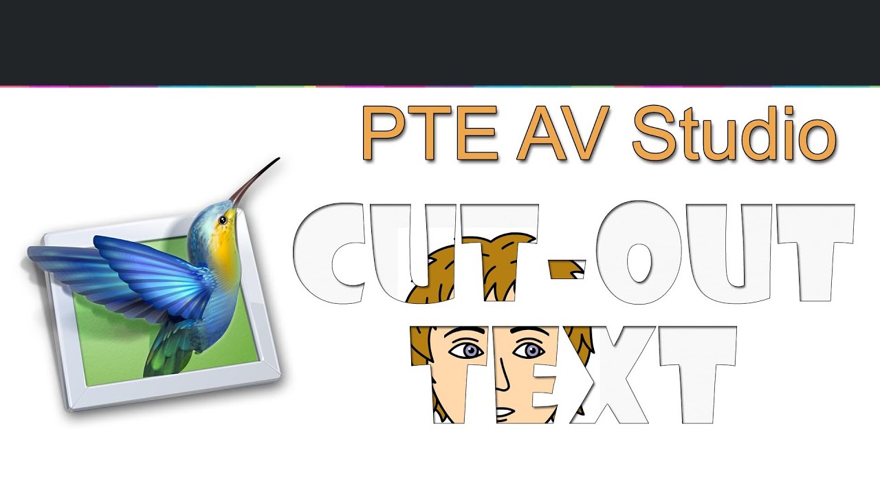 PTE AV Studio Cutout Text in PS - YouTube