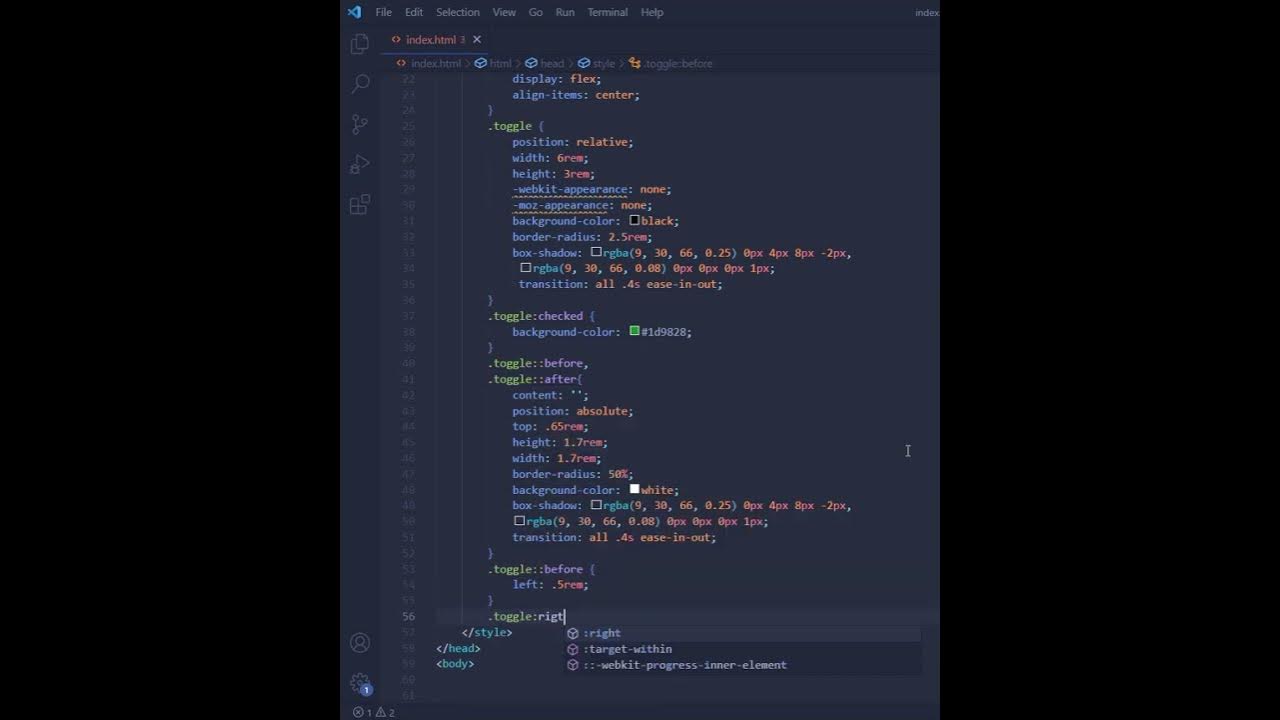How to make toggle ? Only HTML & CSS #shorts - YouTube