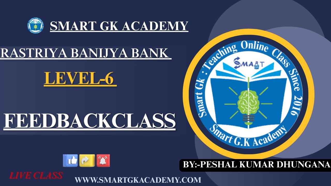 Rastriya Banijya Bank |Level-6|Feedback Live Class |By:-Peshal Kumar Dhungana - YouTube