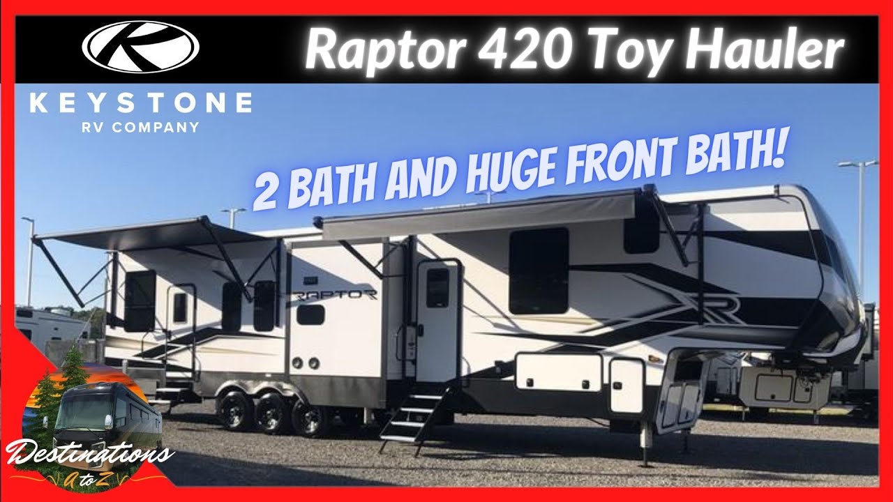TOUR and SPECIFICATIONS of 2023 Keystone Raptor 420 Toy Hauler and WALK ...