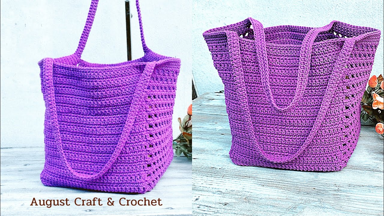💜💟 How to Crochet Bucket Bag Very Easy for Beginners | August Craft ...