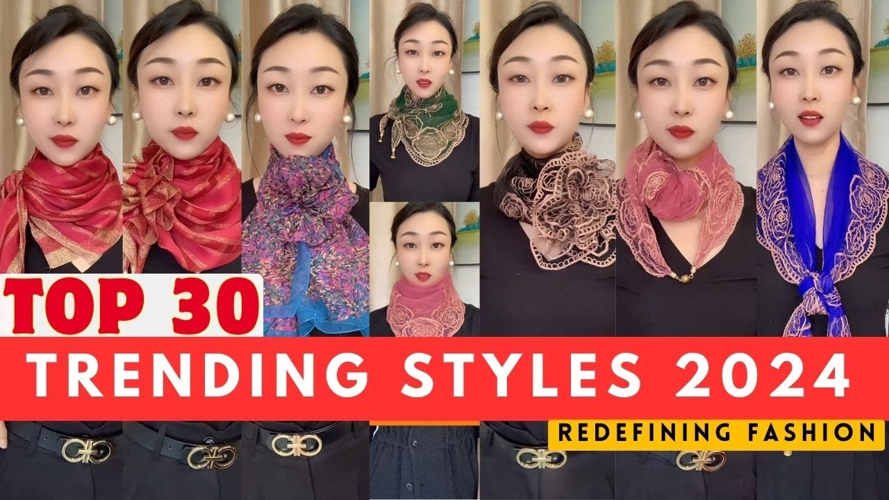 The 30 Trendy 2024 Stylish Ways To Tie a Scarf/ Neckwear | Girly Scarf ...