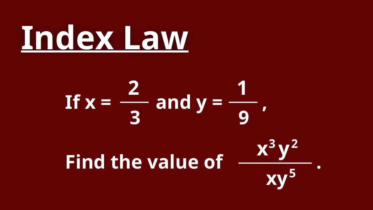 3 Basic Index Laws You Need to Know - YouTube