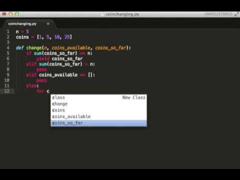 coin changing problem in python - YouTube