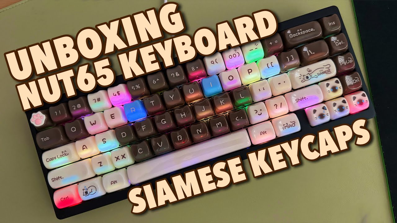 unboxing nut65 keyboard + womier siamese keycaps - YouTube