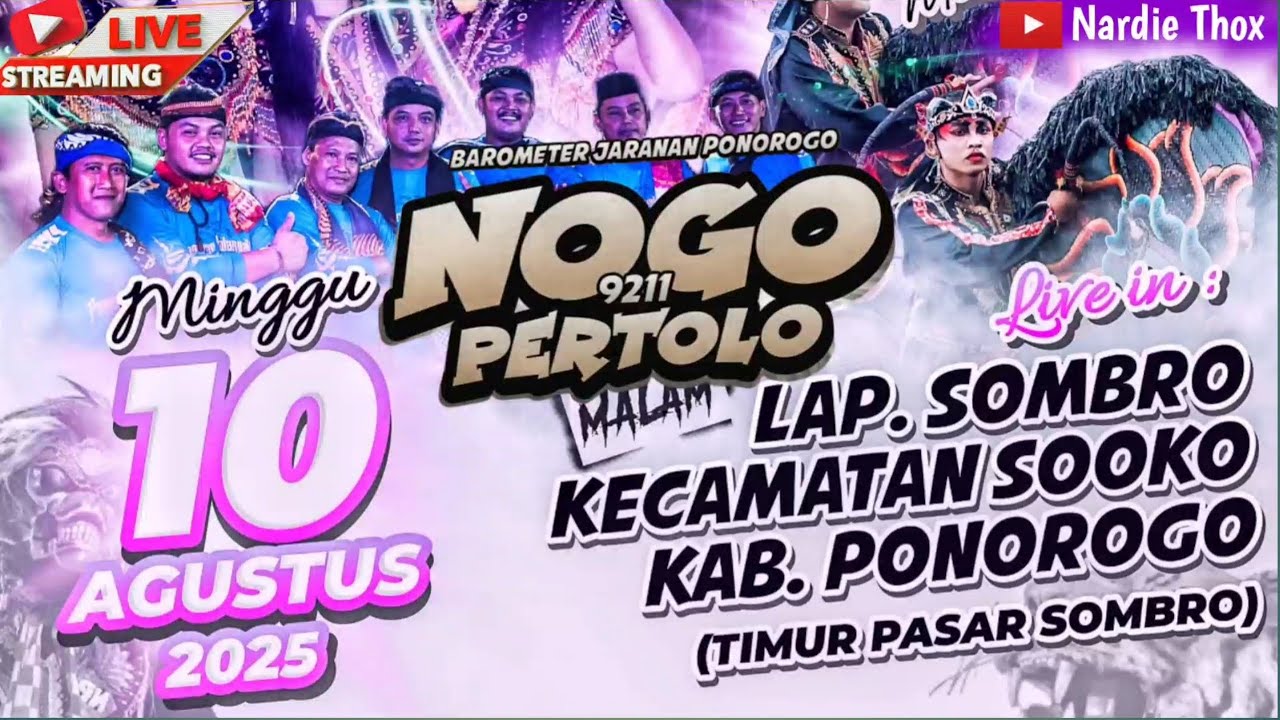 🔴 LIVE MALAM INI JARANAN NOGO PERTOLO DI LAPANGAN SOMBRO SOOKO PONOROGO ...