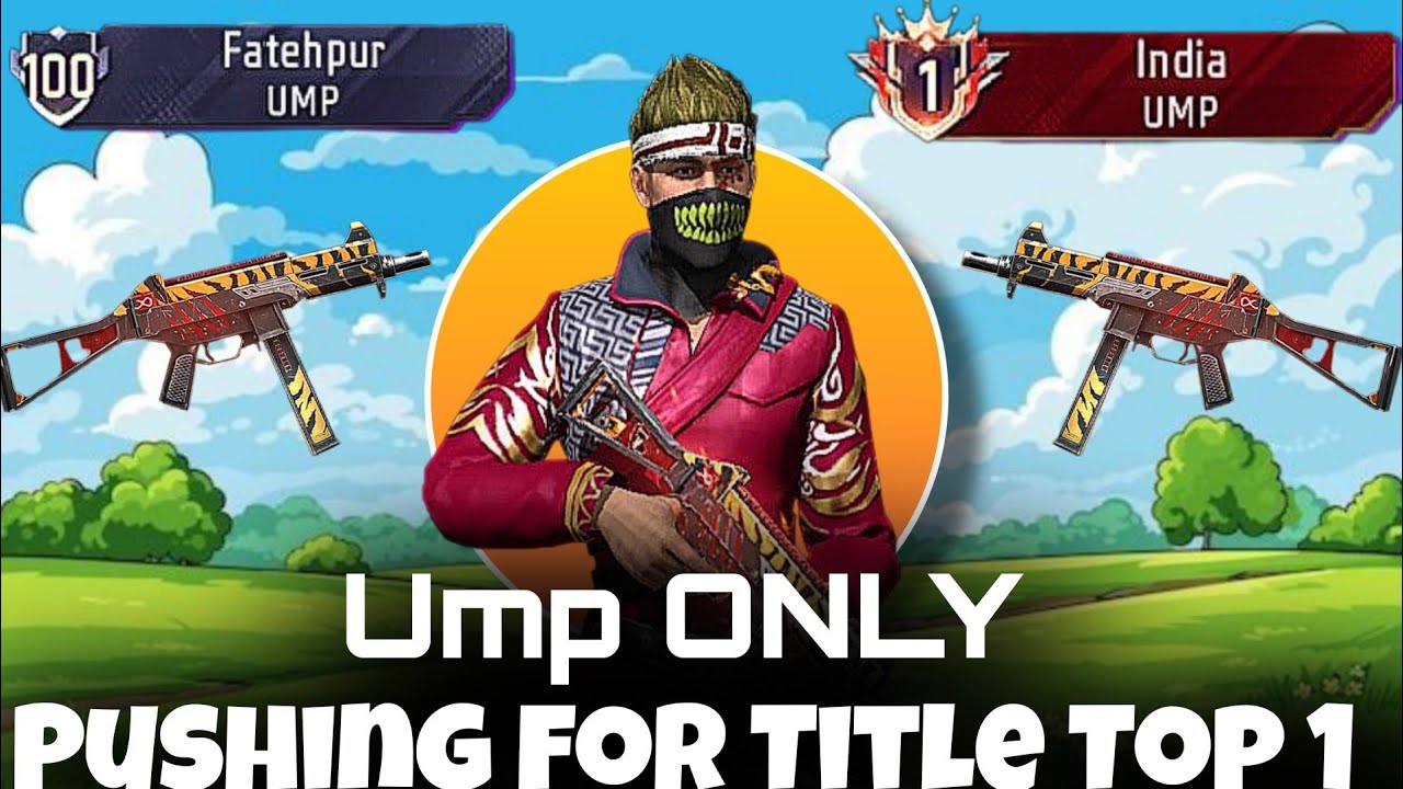 UMP ONLY 🥳 Pushing in Ump in India top 1 🔥 Solo weapon glory 🔫 Pushing ...