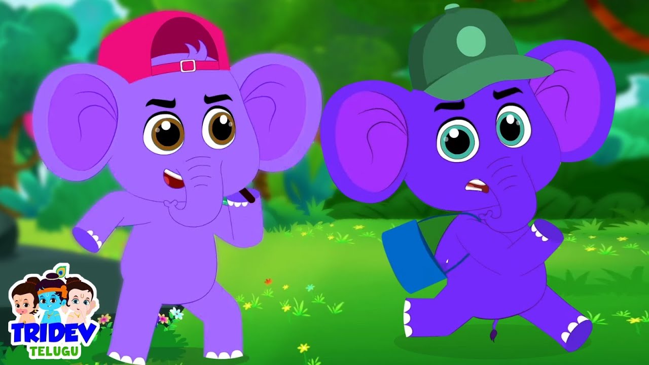 Ek Mota Hathi, చల్ కబడ్డీ + Telugu Rhymes and Cartoon Song for Children ...