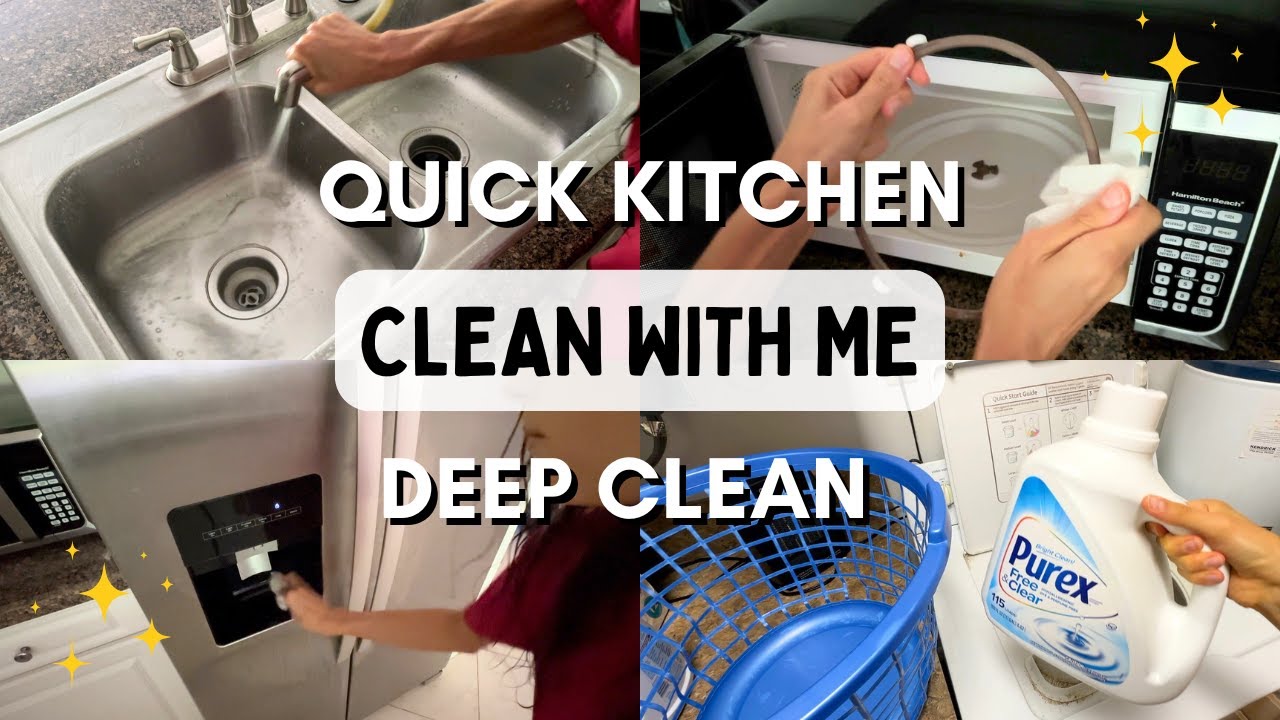 KITCHEN DEEP CLEAN WITH ME | Quick and relaxing deep clean to refresh ...