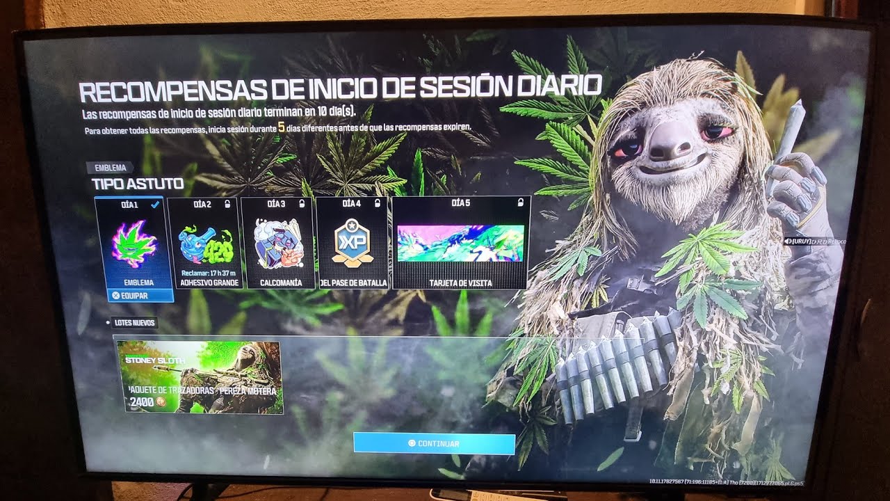 Comprando Lote Stoney Sloth 420 PEREZA AUDAZ. (Warzone) PS5 - YouTube