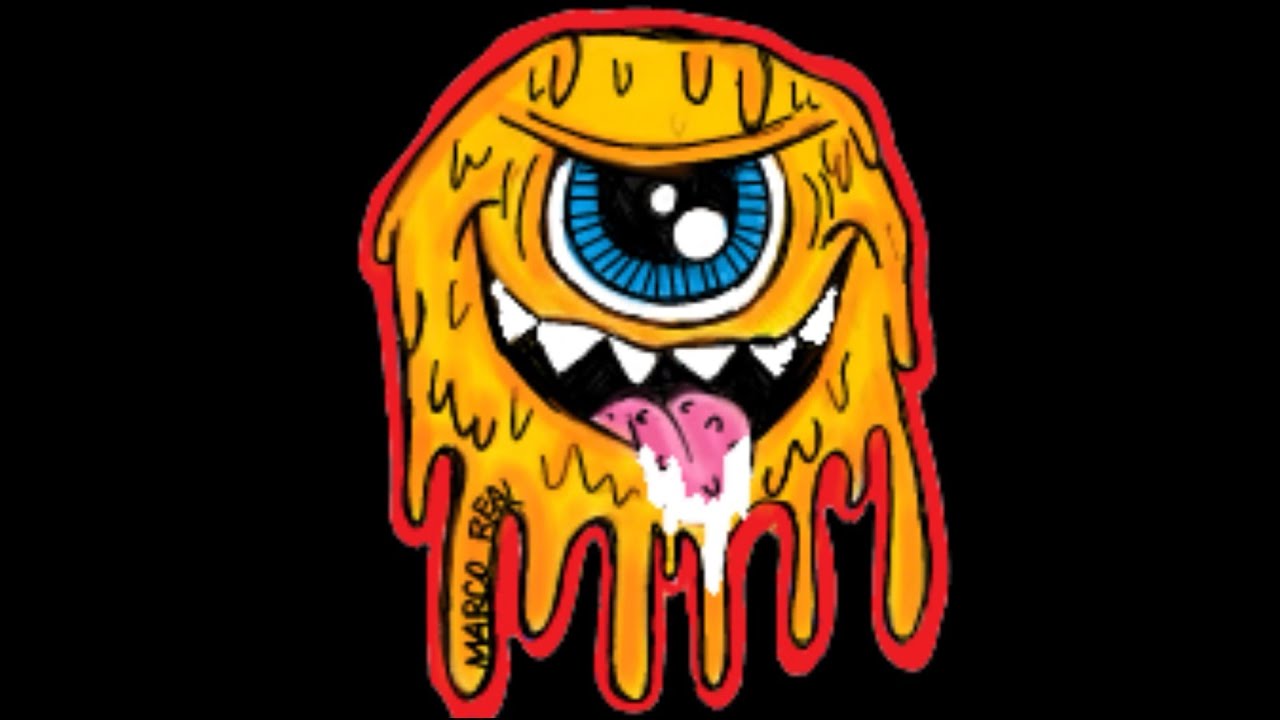 HOW TO DRAW A MELTING EYE BALL (DRIPPING) - YouTube