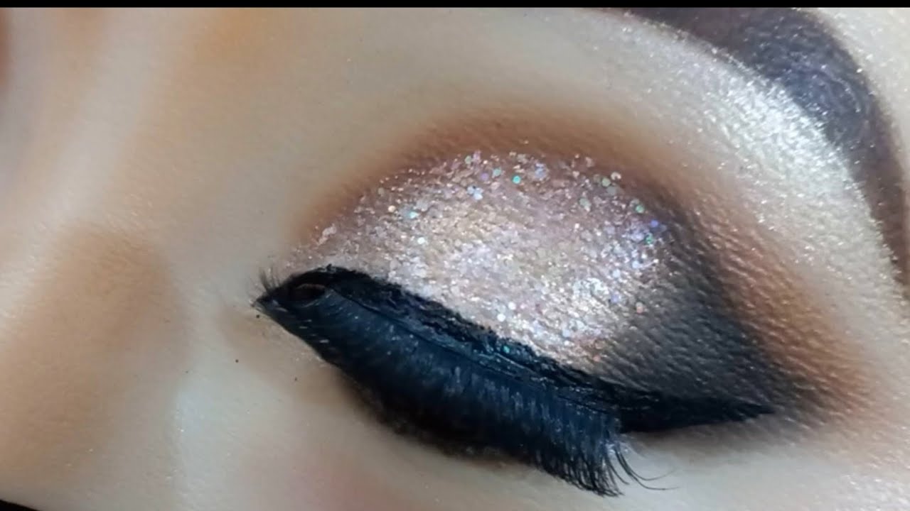 Eye makeup tutorial || soft shining glitter eye makeup || easy eye ...