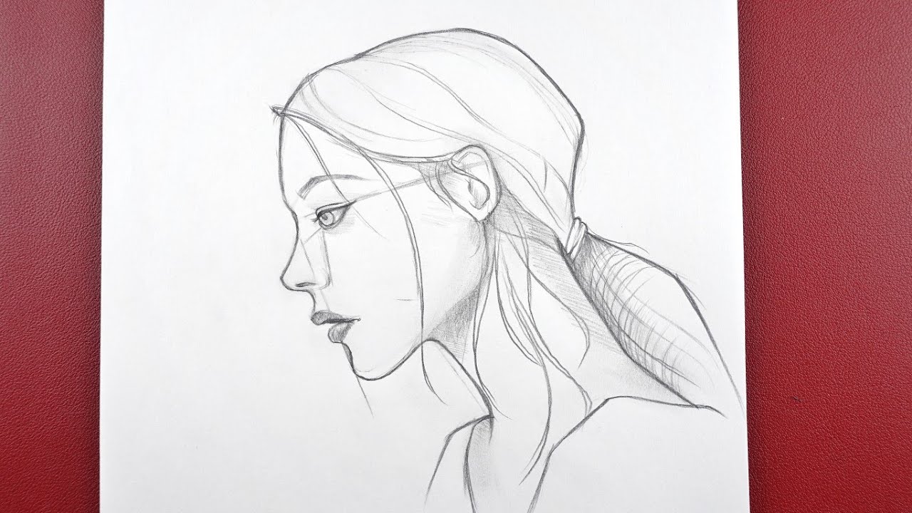 How to Draw a girl | Tutorial Drawing step by step - YouTube