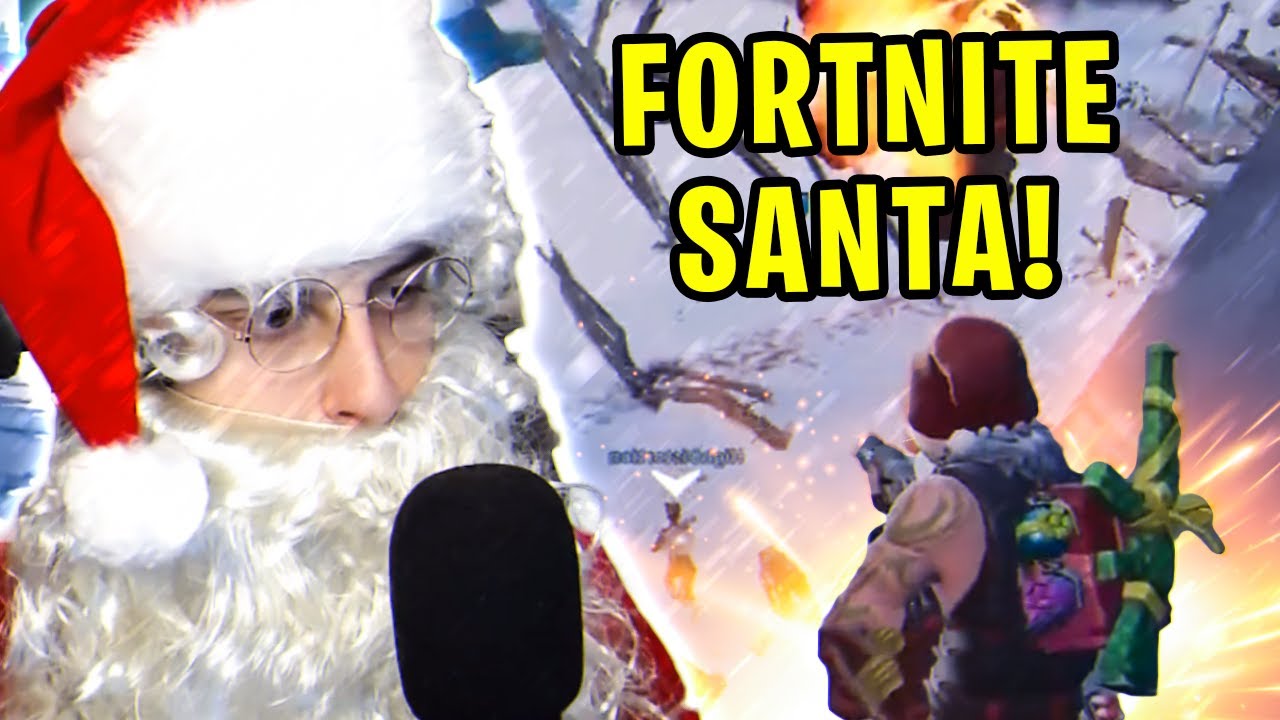 SANTA PLAYS FORTNITE BATTLE ROYALE - YouTube