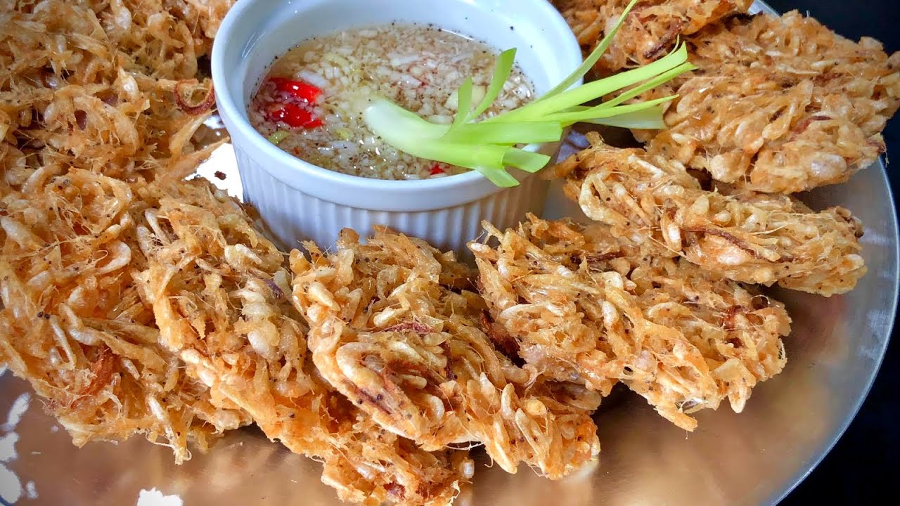 Ukoy shrimp fritters recipe - YouTube