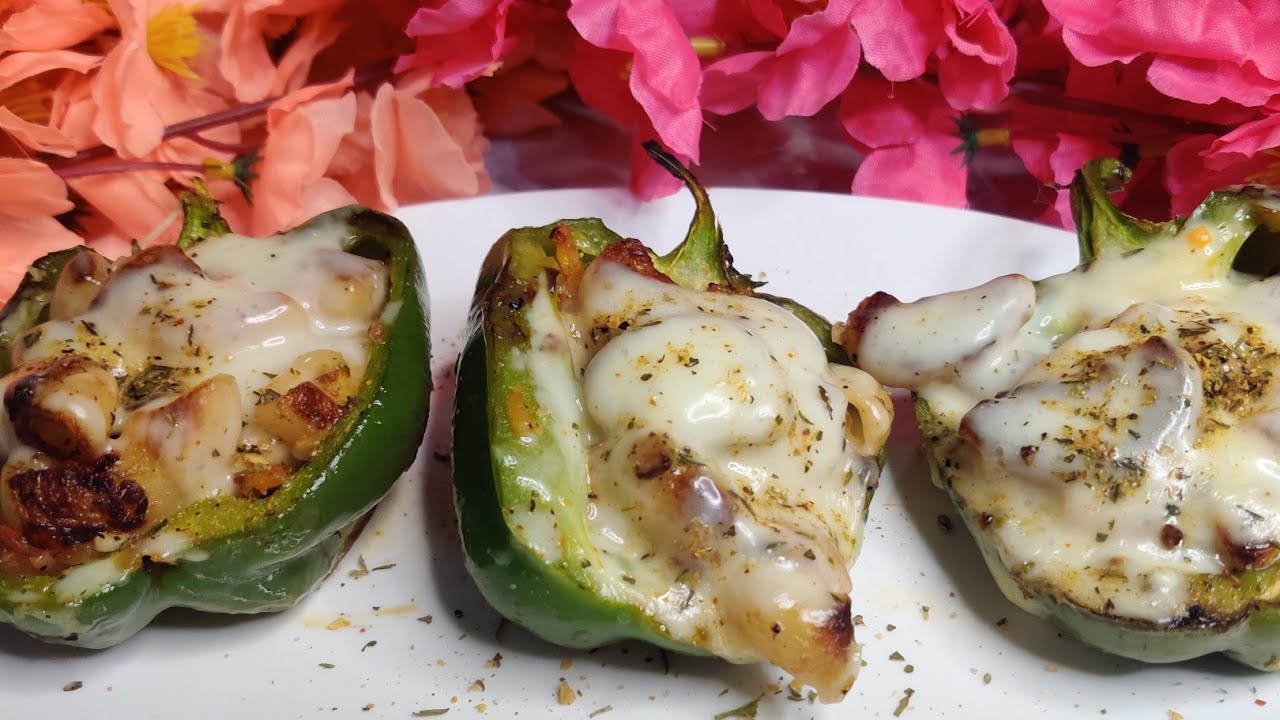 Stuffed Italian Capsicum|unique party starter/snack|kids recipe ...
