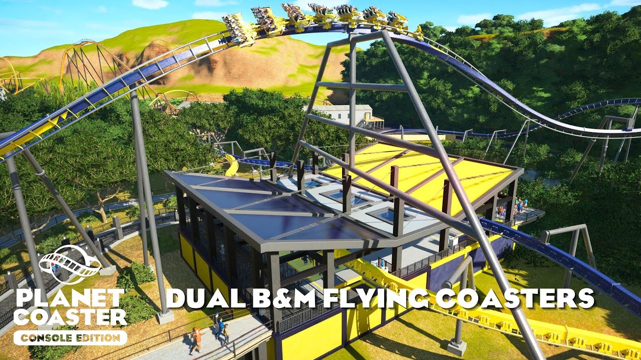 Thunder & Lightning/Dual Station B&M Flying Coaster/Planet Coaster ...