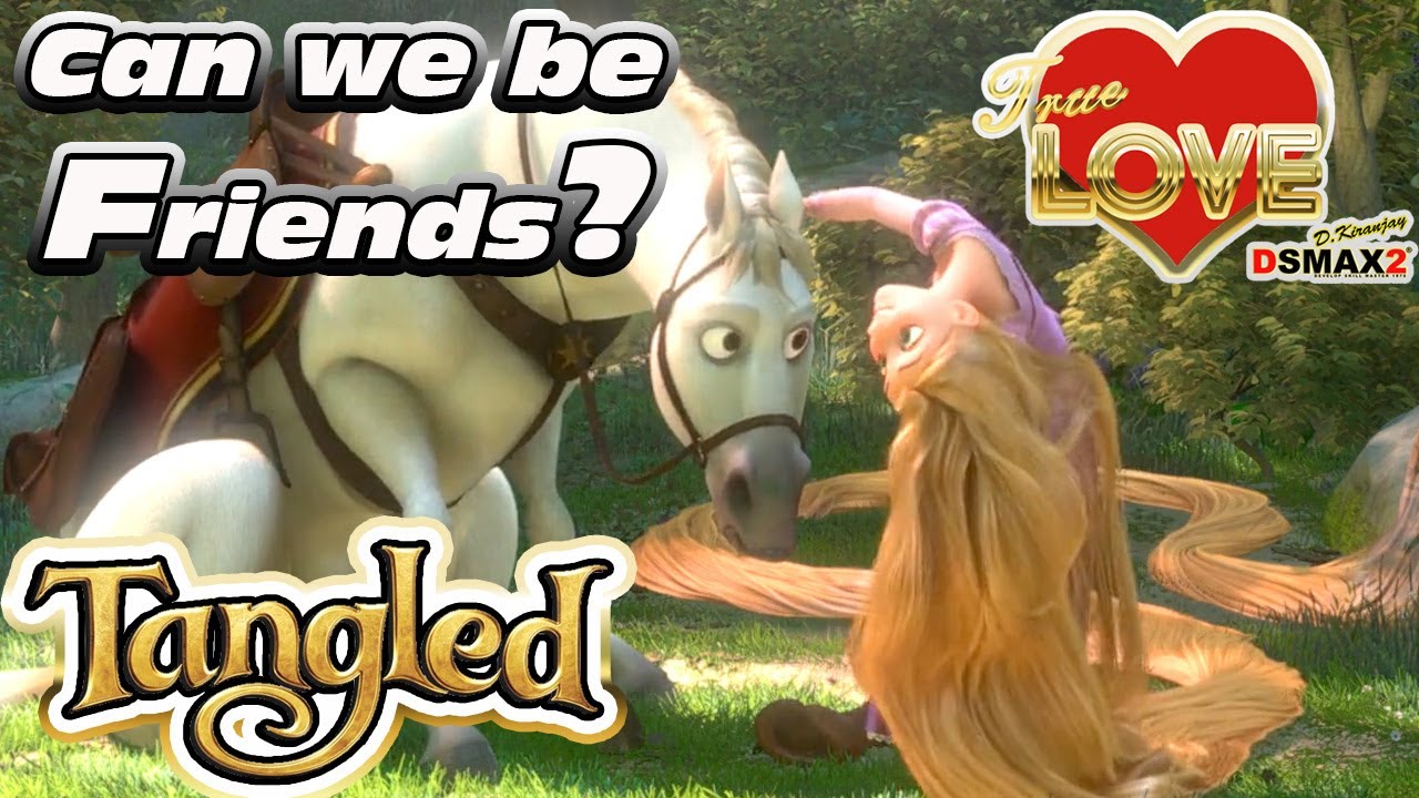 Rapunzel Makes a new friend Horse Heart Warming clip, Tangled Movie ...