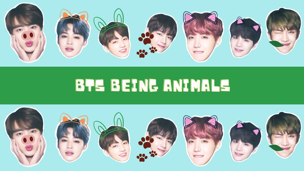 bts being animals for 2 minutes straight - YouTube