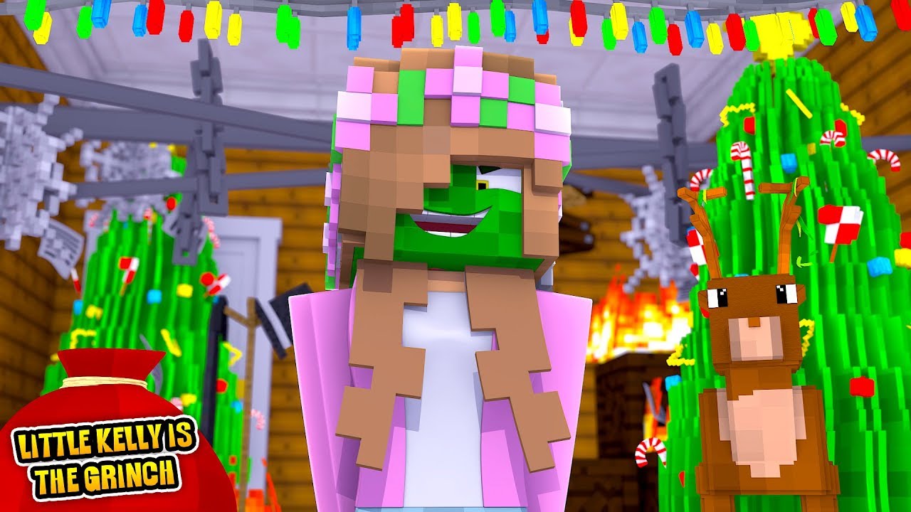 LITTLE KELLY TURNS INTO THE GRINCH! | Minecraft Little Kelly Plays ...