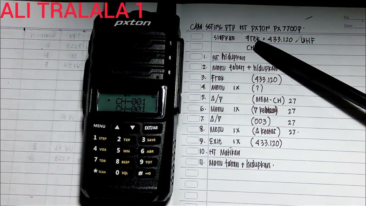 Cara seting Frekuensi PTP, Lokalan, manual Ht Pxton PX 7700P @alitralala1460 - YouTube