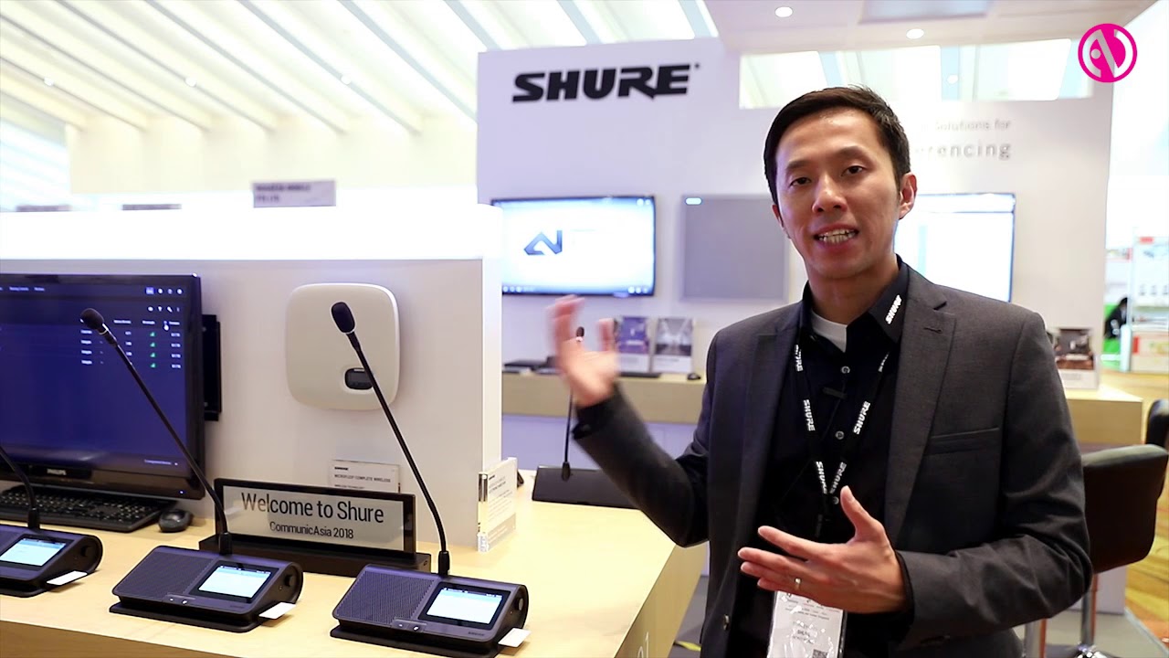 Shure introduces wireless discussion system at NXTAsia 2018 - YouTube