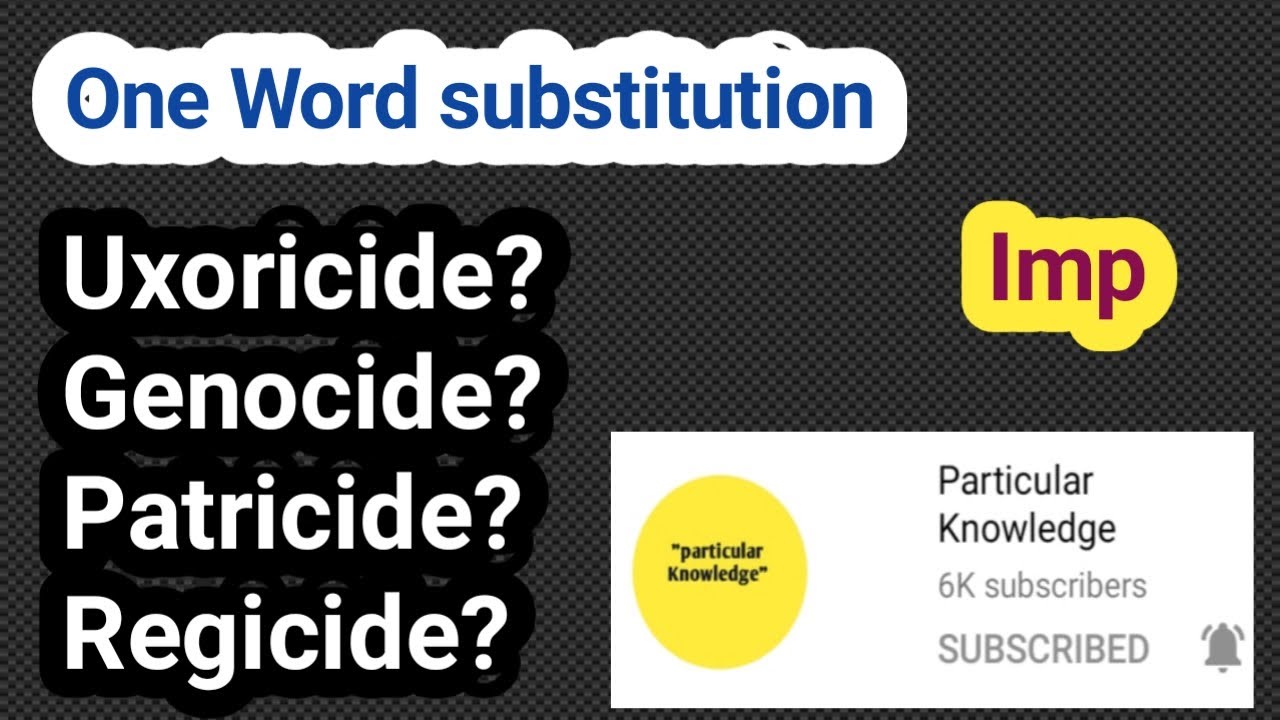 Cide = Kill | Homicide | Patricide | Regicide | Biocide | Uxoricide ...