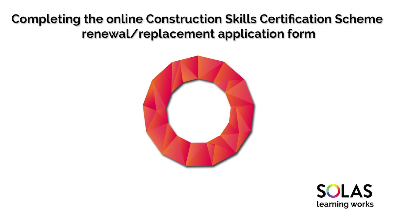 Construction Skills Certification Scheme (CSCS) instructional video ...