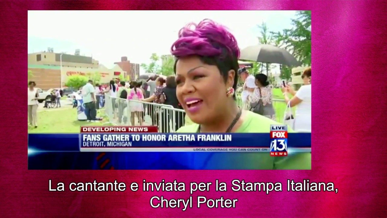 Cheryl Porter in Detroit to honor Aretha Franklin - YouTube