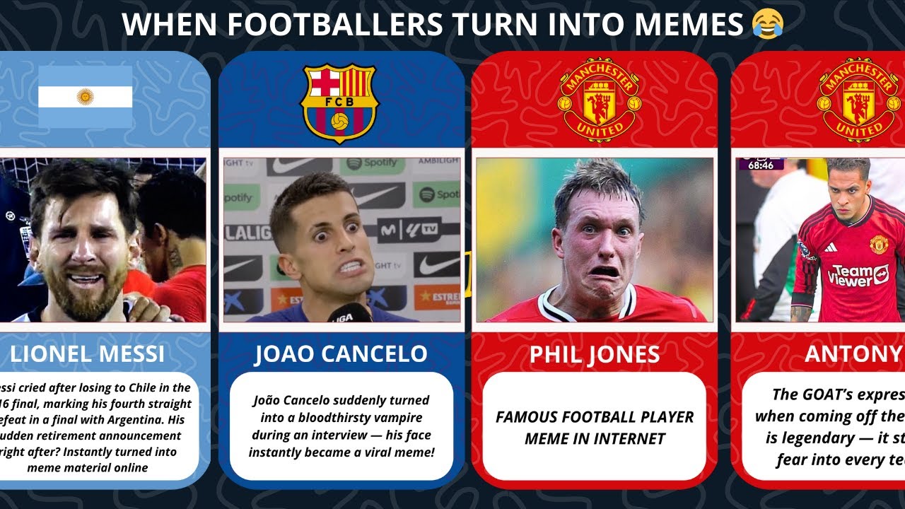 WHEN FOOTBALLERS TURN INTO MEMES 😂 #football #funnyfootball - YouTube
