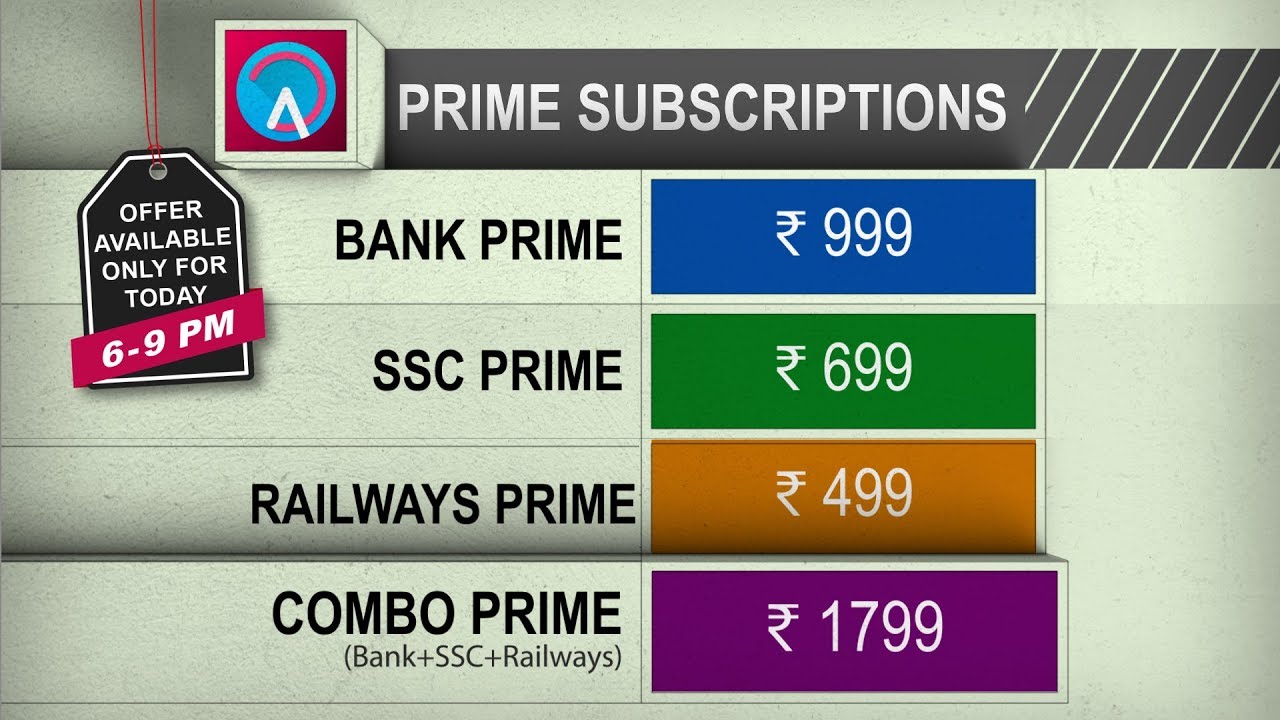 Get Bank, SSC and Railways PRIME Subscription | Available till 9PM ...
