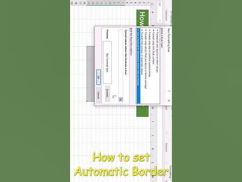 Tips#1 How to set Automatic Border in Excel | #excel #exceltutorial #exceltips - YouTube
