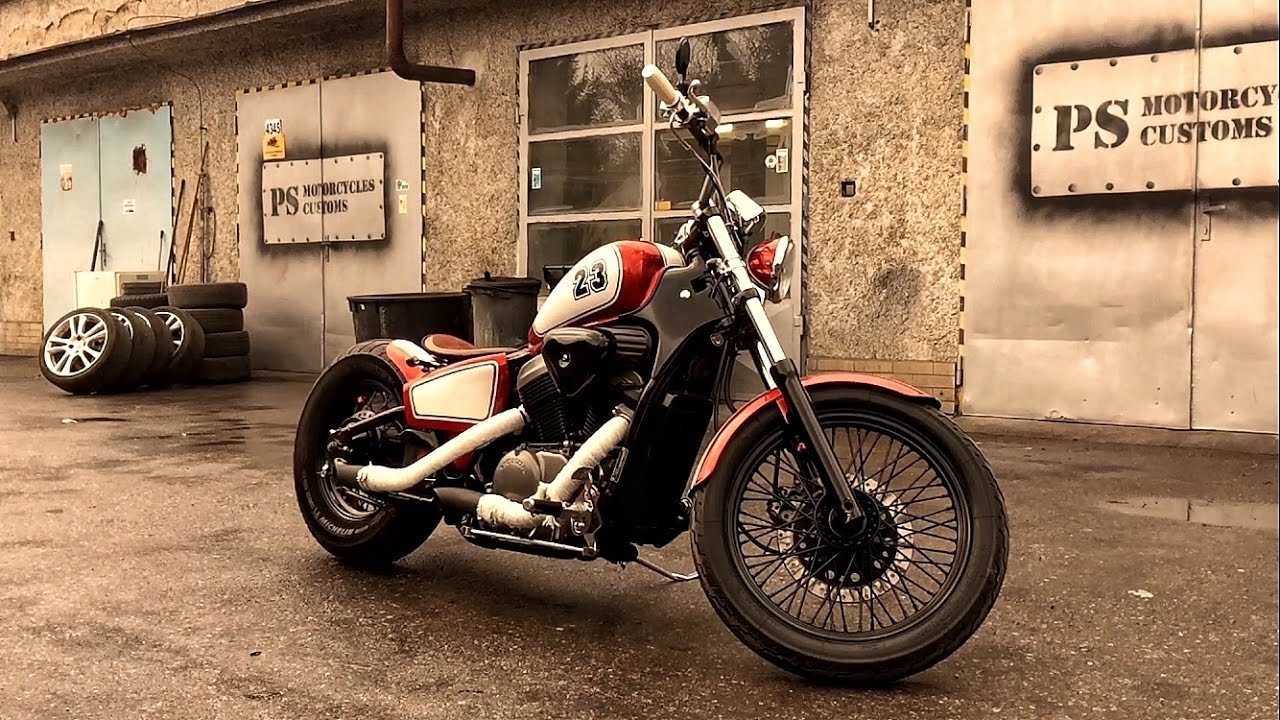 Custom Honda Shadow VT600 Bobber - YouTube