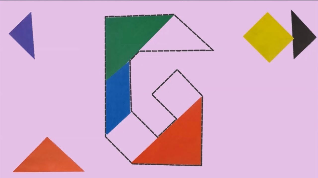 TANGRAM Letters How to Meke DIY Alphabet Letters from G to K - YouTube