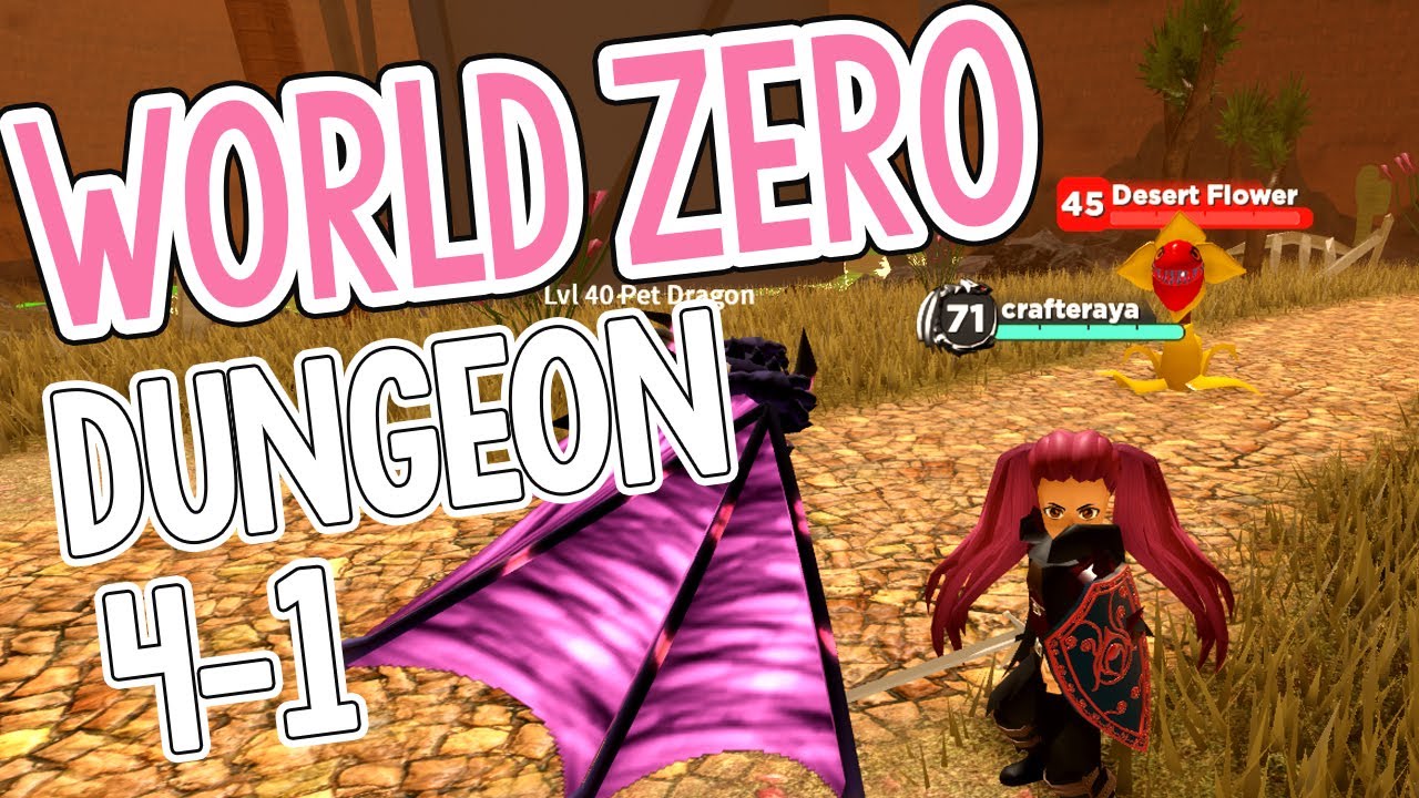 Roblox Video Game World Zero World 4 Dungeon 4-1 Map Run Boss Run - YouTube