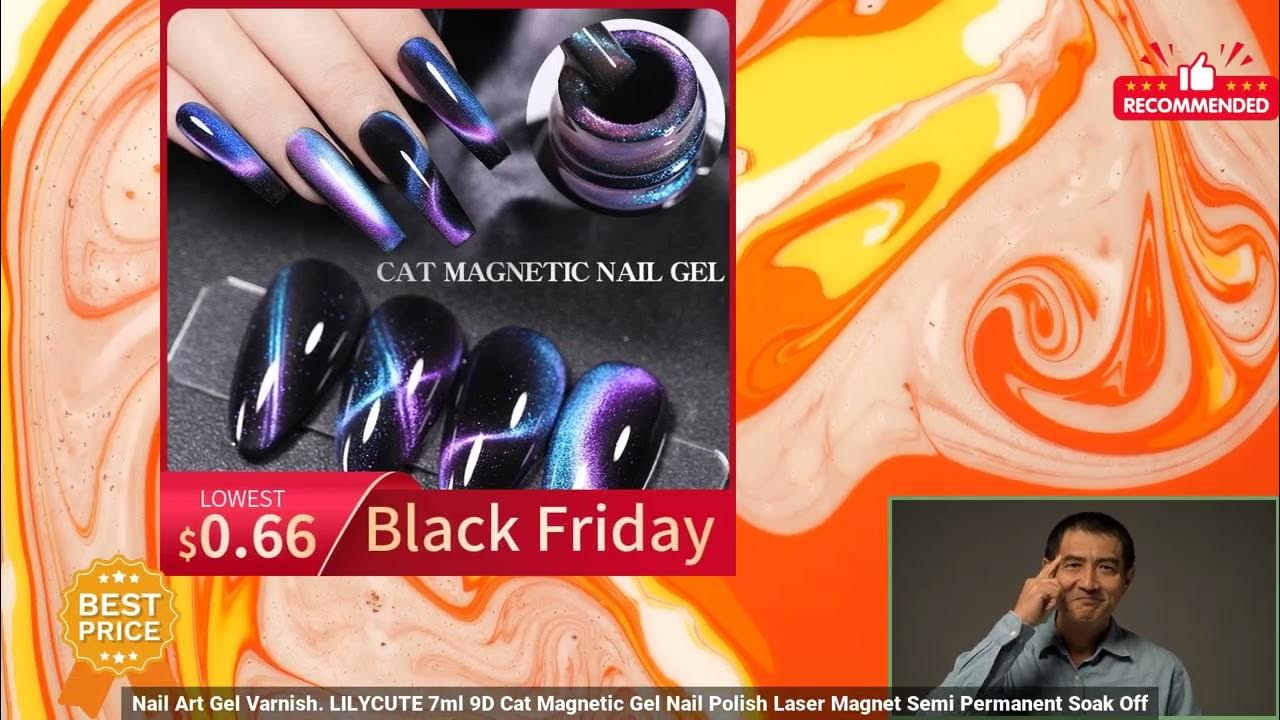 3256804023978384 LILYCUTE 7ml 9D Cat Magnetic Gel Nail Polish Laser Magnet Semi Permane - YouTube