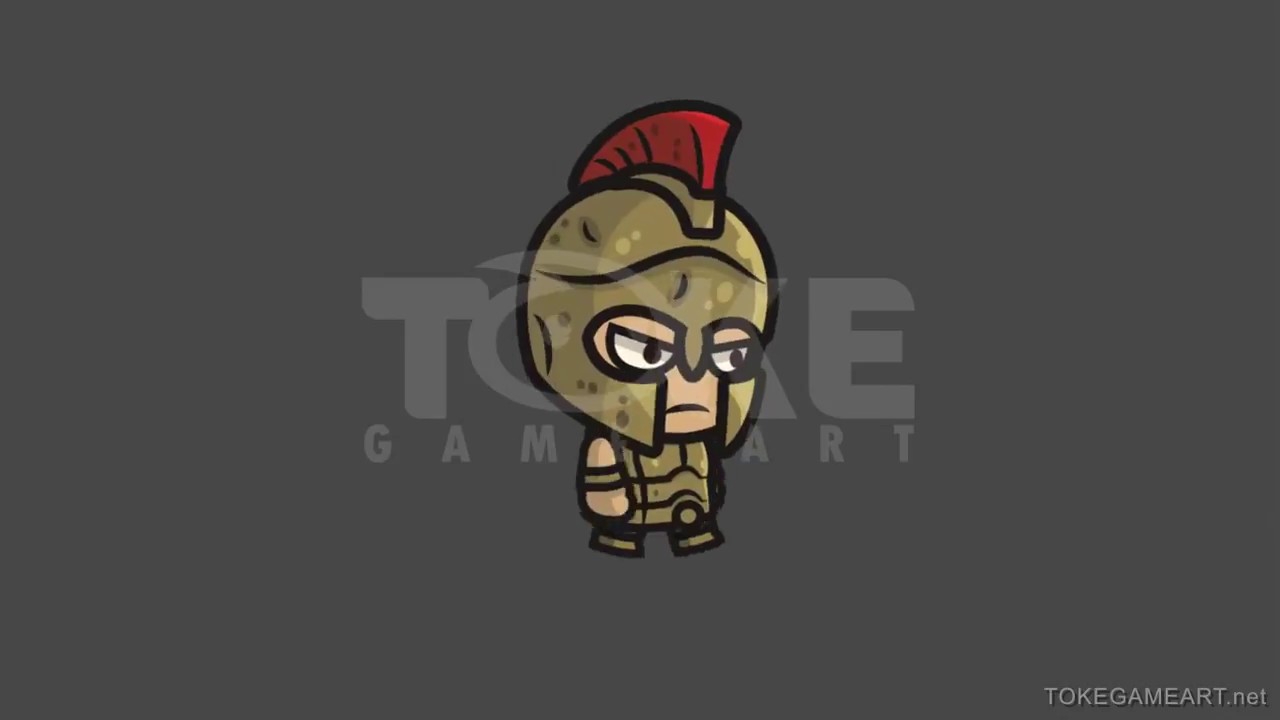 Greek Warrior - 2D Character Sprite - YouTube