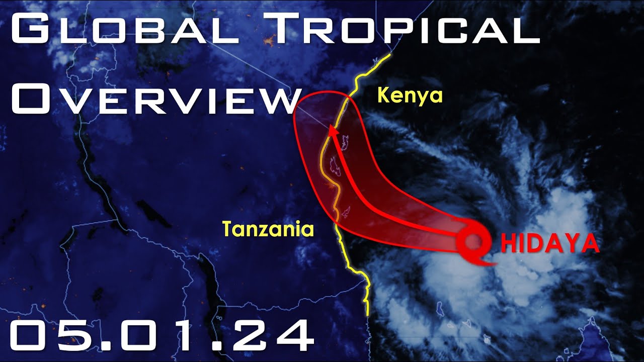 Tropical Cyclone Hidaya Tracking Toward Tanzania and Kenya - YouTube