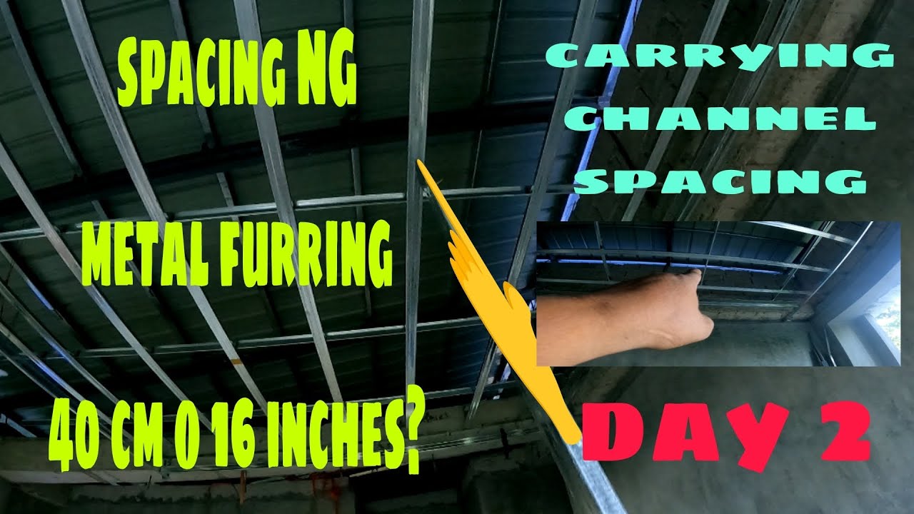 spacing NG metalfurring 40 cm o 16 inches spacing NG carrying channel ...
