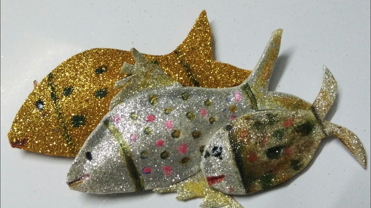How to make fish with glitter sheet - YouTube