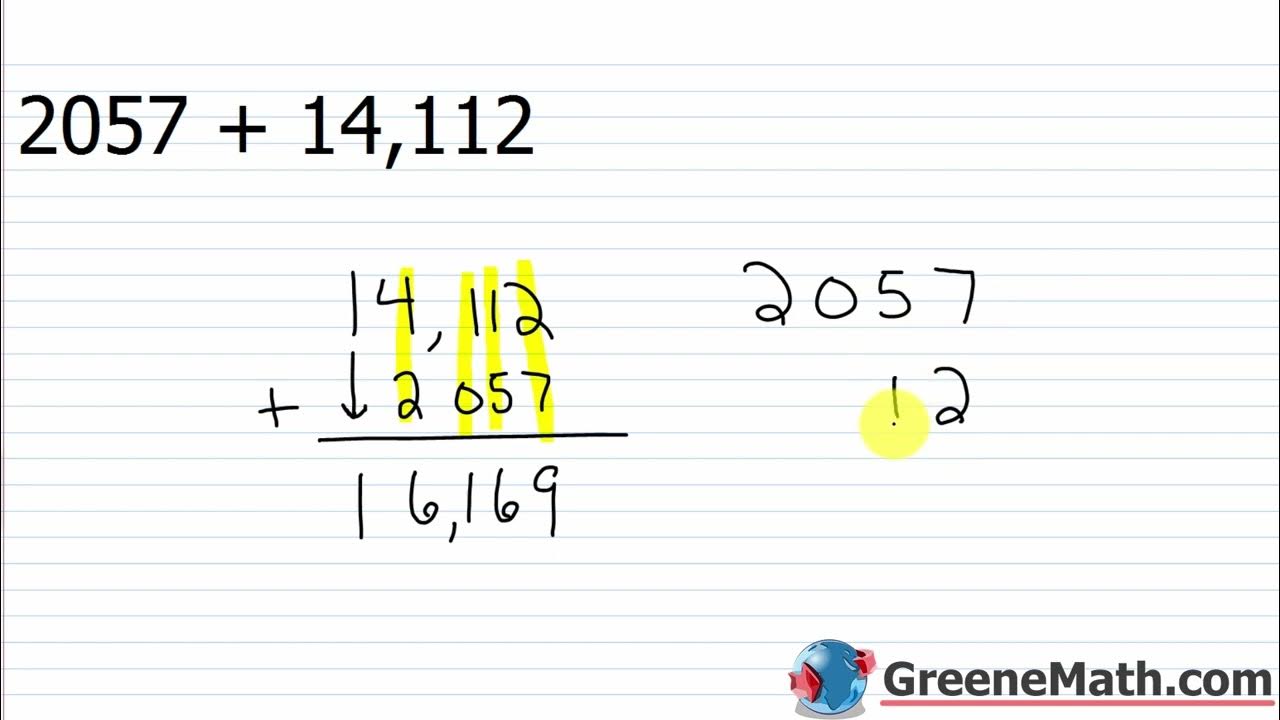 Pre-Algebra Lesson #7 Vertical Addition | Multi-Digit Addition with ...
