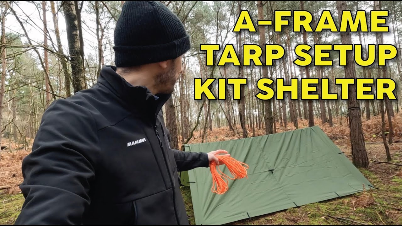 A-Frame Tarp Setup Kit Shelter - Forest School Skills - YouTube